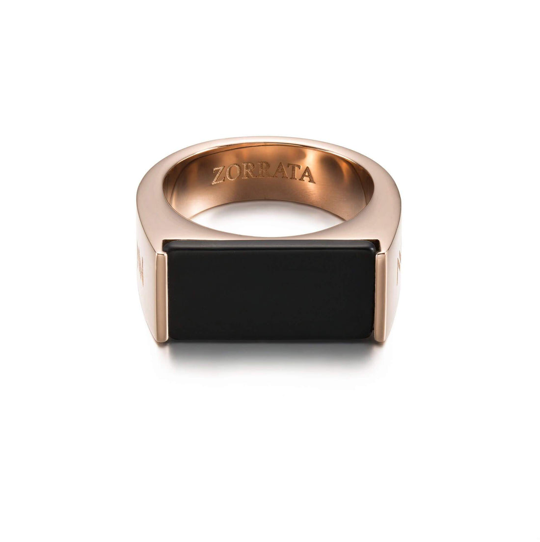 Rose Gold Black Matte Ring – Zorrata
