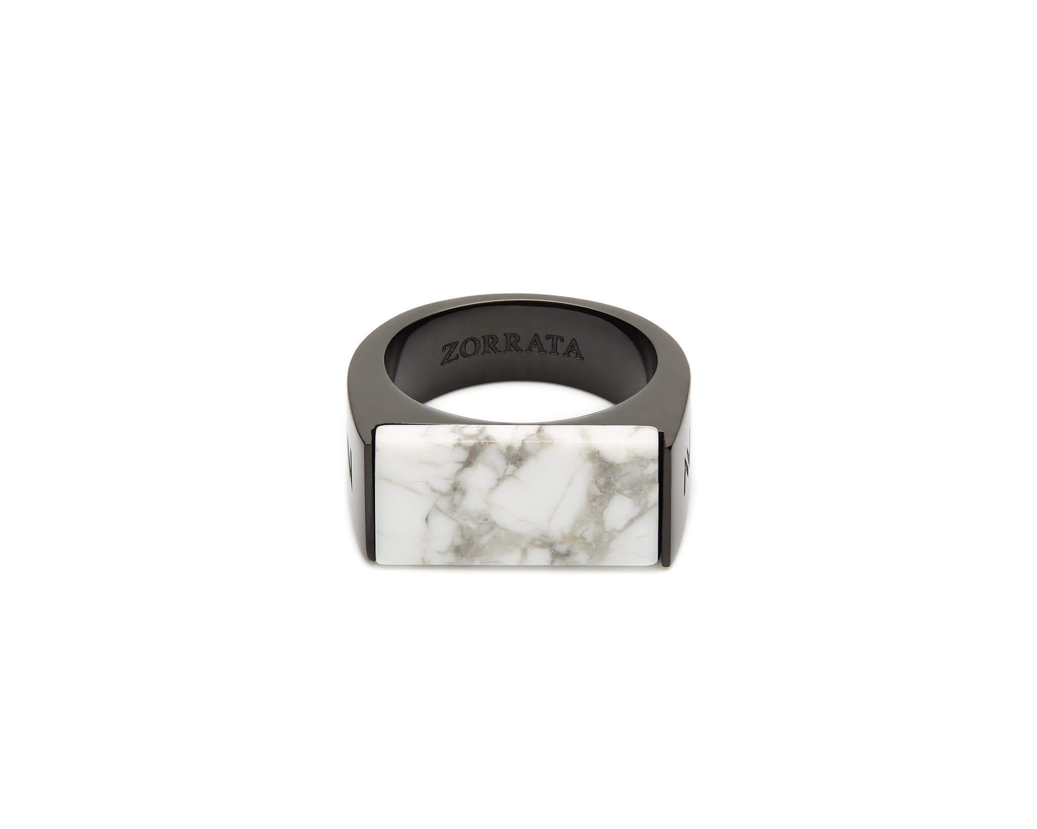 Black Howlite Ring – Zorrata