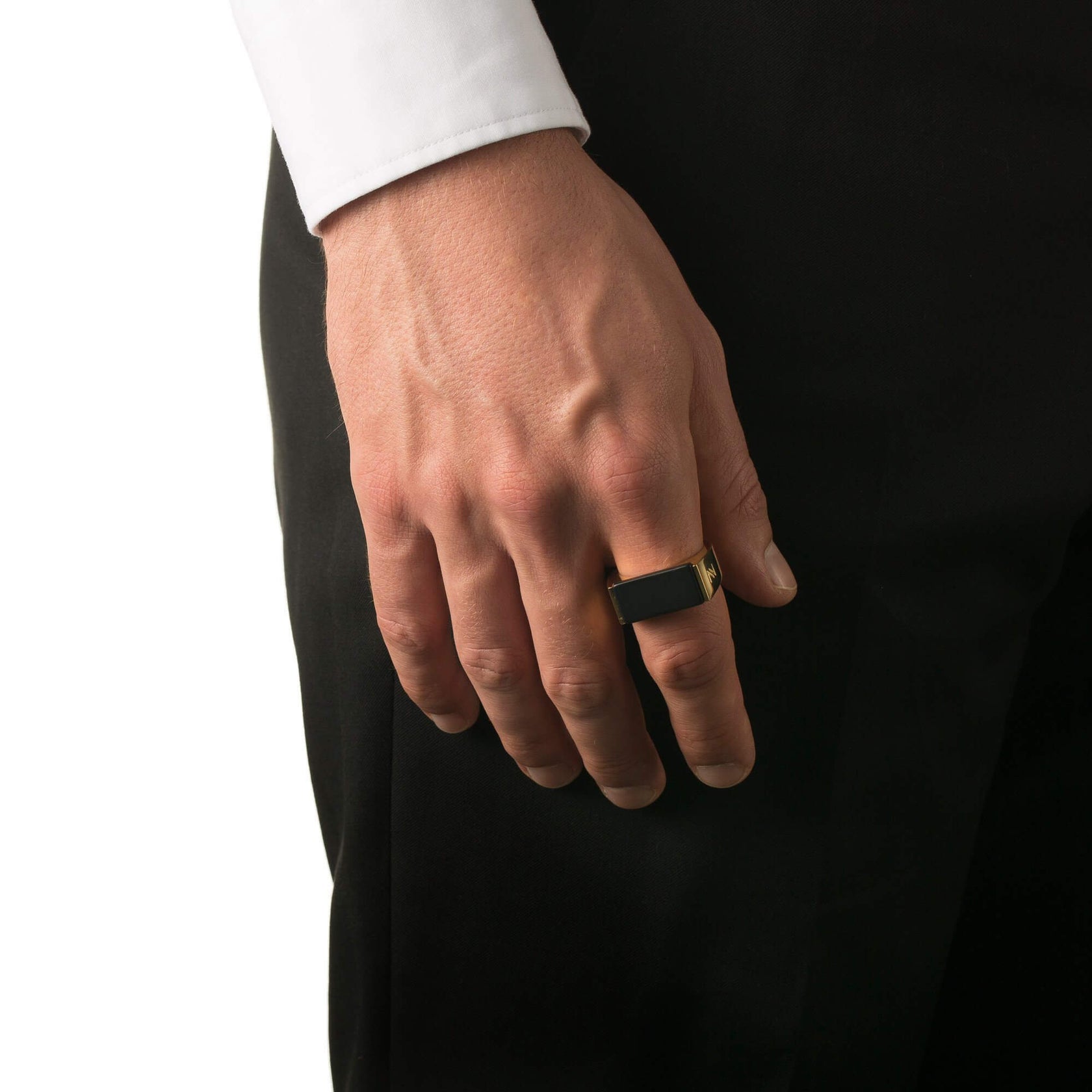 Gold Black Matte Ring – Zorrata